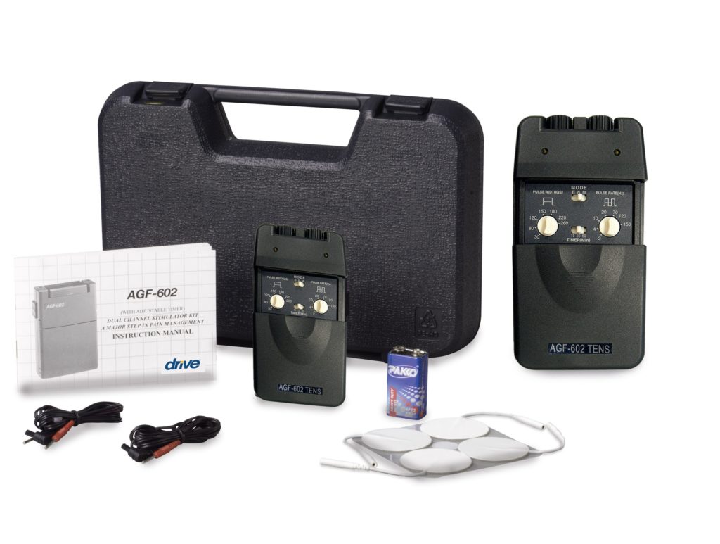 Drive Portable Dual Channel TENS Unit with Timer and Electrodes ...