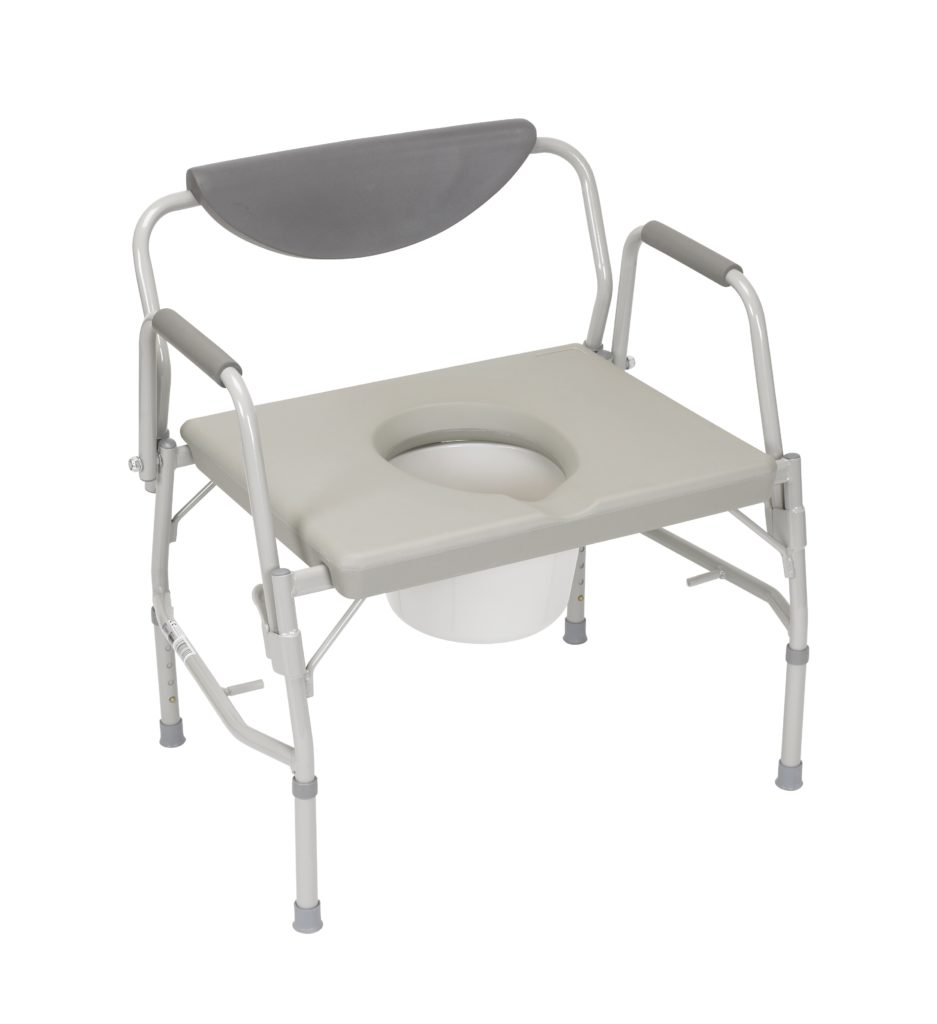 DELUXE BARIATRIC DROP-ARM COMMODE - Corner Home Medical